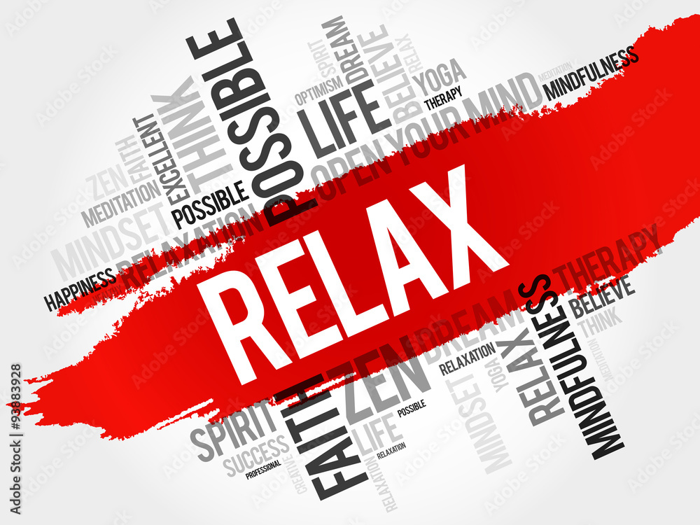 Relax word cloud concept Stock Vector | Adobe Stock