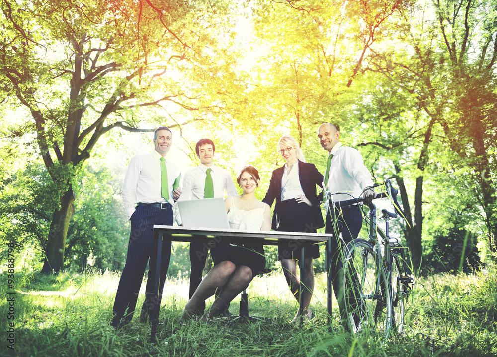 Green Business Team People Environmental Concept Stock Photo | Adobe Stock