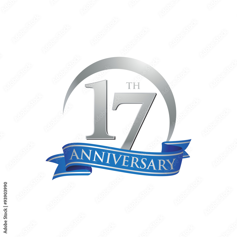 17th Anniversary Ring Logo Blue Ribbon Vector De Stock Adobe Stock 17th-anniversary-ring-logo-blue-ribbon-vector-de-stock-adobe-stock