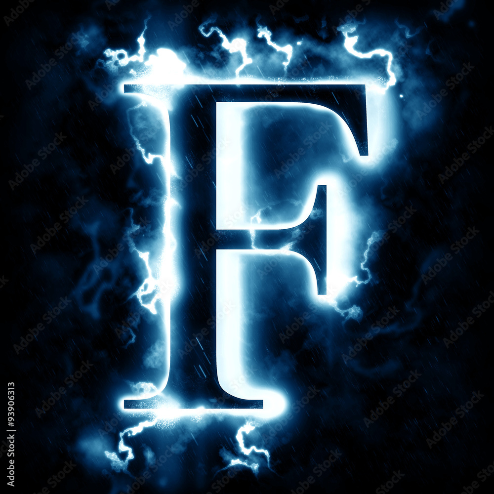 Lightning letter F Stock Illustration | Adobe Stock