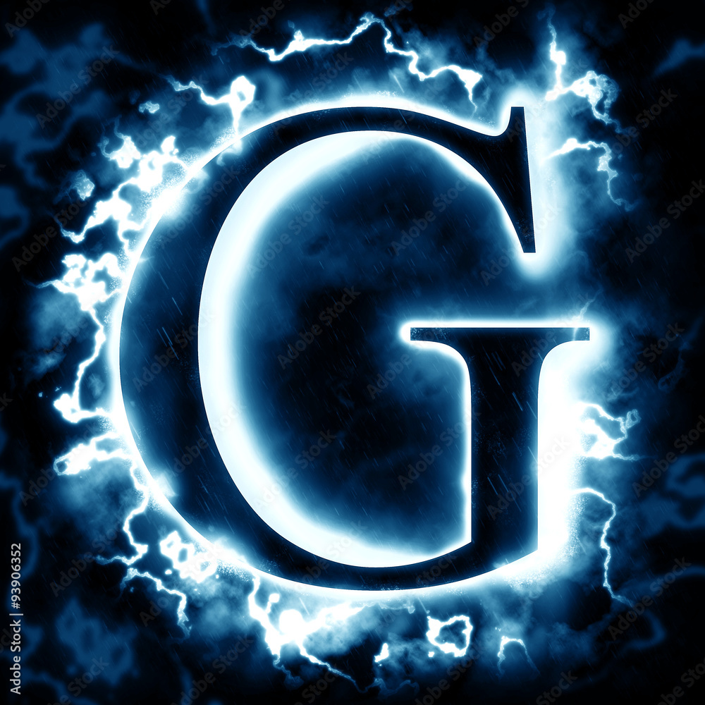 Lightning letter G Illustration Stock | Adobe Stock