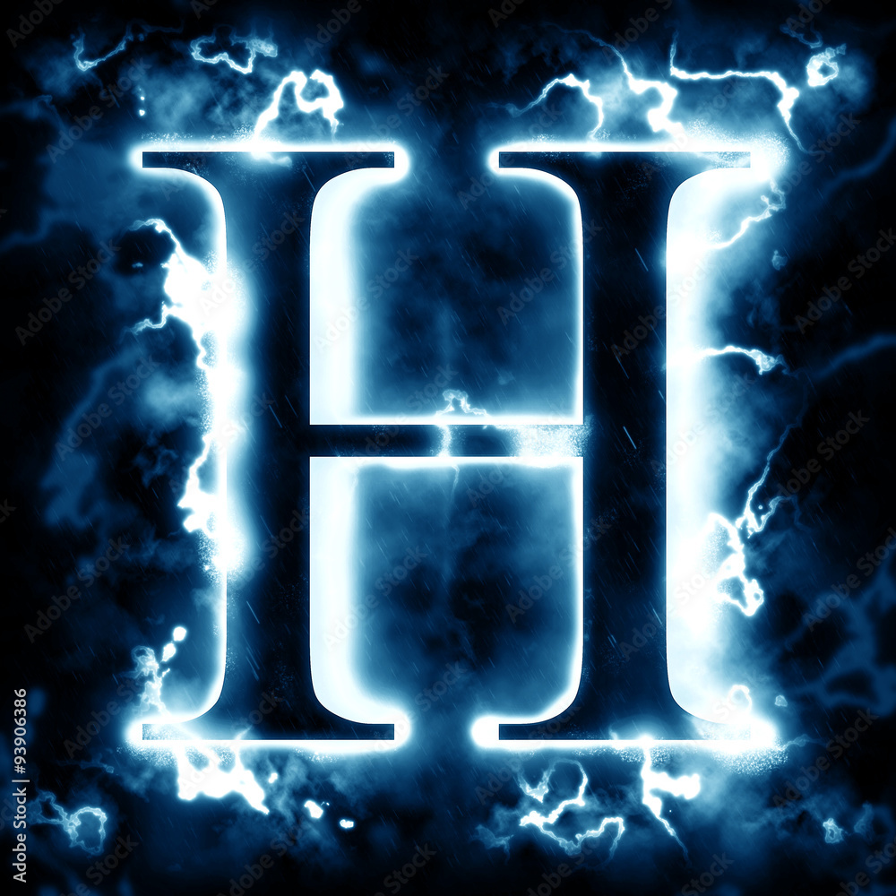 Lightning letter H Stock Illustration | Adobe Stock