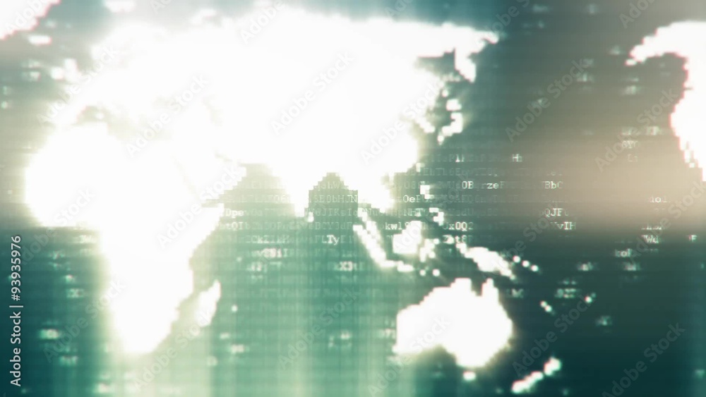 Earth map spinning with fixed pixel position animation Stock Video ...