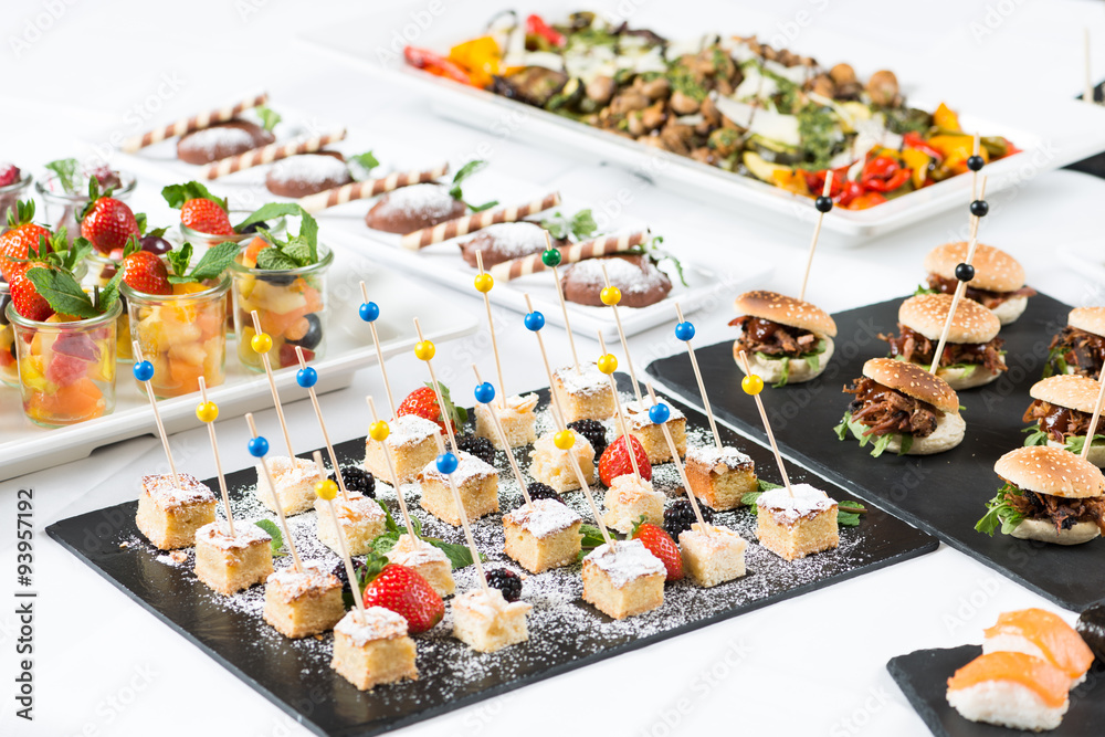 Fingerfood-Buffet in der Gastronomie Stock Photo | Adobe Stock