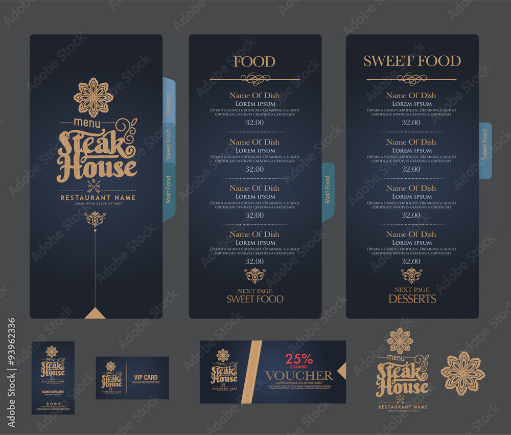 vector restaurant menu template. Stock Vector | Adobe Stock