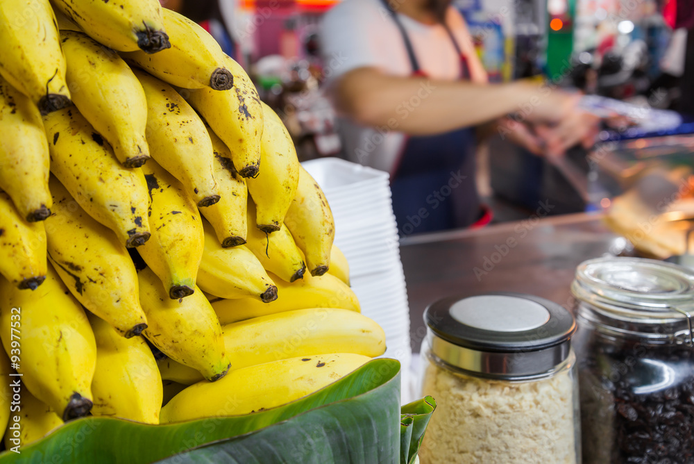 Bannanas for making an indian traditional food made of flour ,thailand ...
