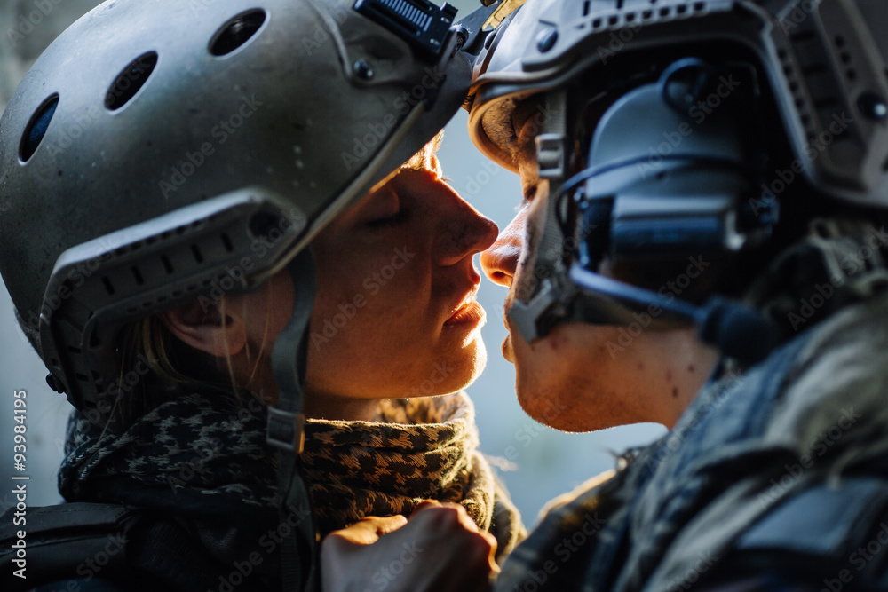 ranger and his wife at the battlefield area Stock Photo | Adobe Stock