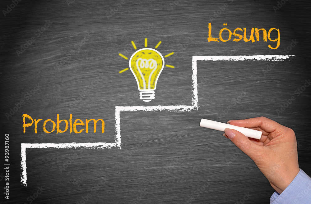 Problem, Idee, Lösung - Das Erfolgsrezept Stock-Illustration | Adobe Stock