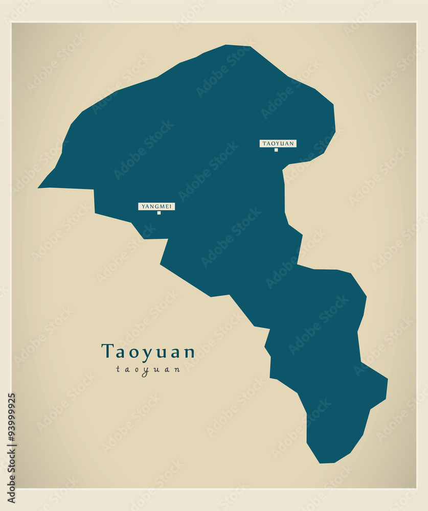 Modern Map - Taoyuan TW Stock Vector | Adobe Stock