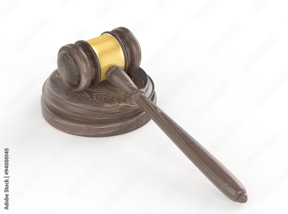 Gavel isolated on white background Stock Illustration | Adobe Stock