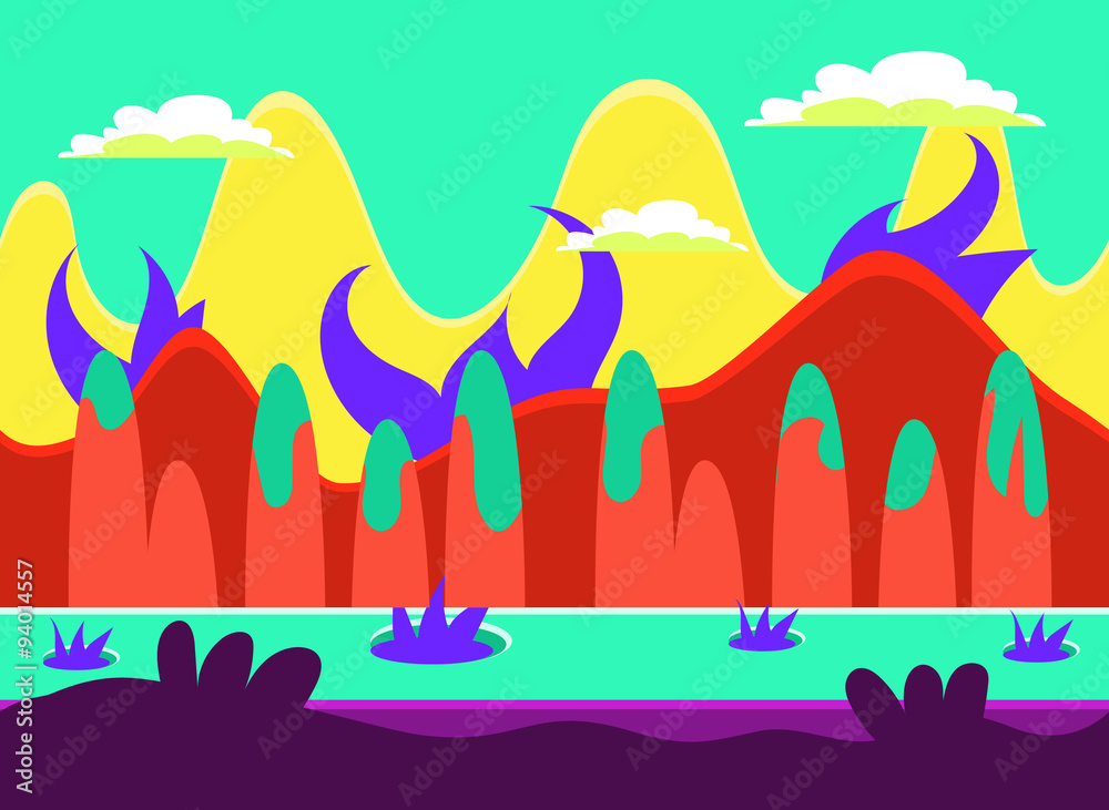 Game Background Vector Illustration Set Stock Vector | Adobe Stock