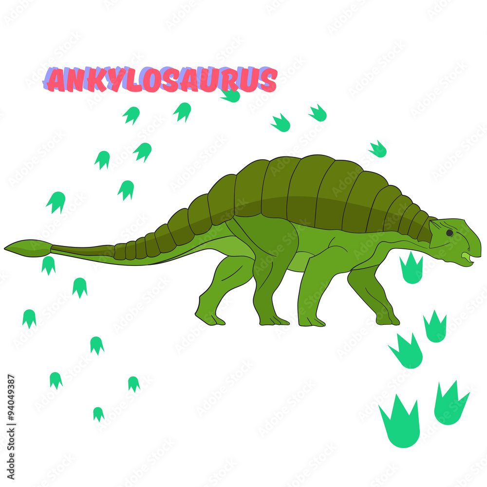 Cartoon dinosaur vector illustration Stock Vector | Adobe Stock