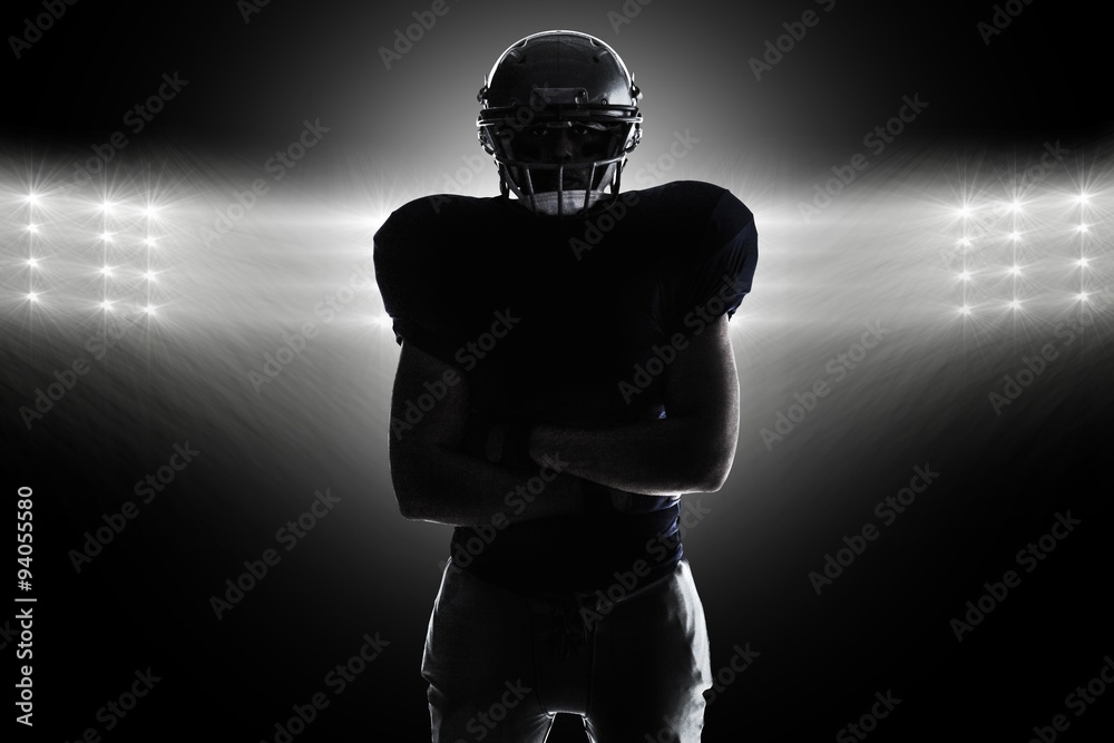 American Football Player Standing