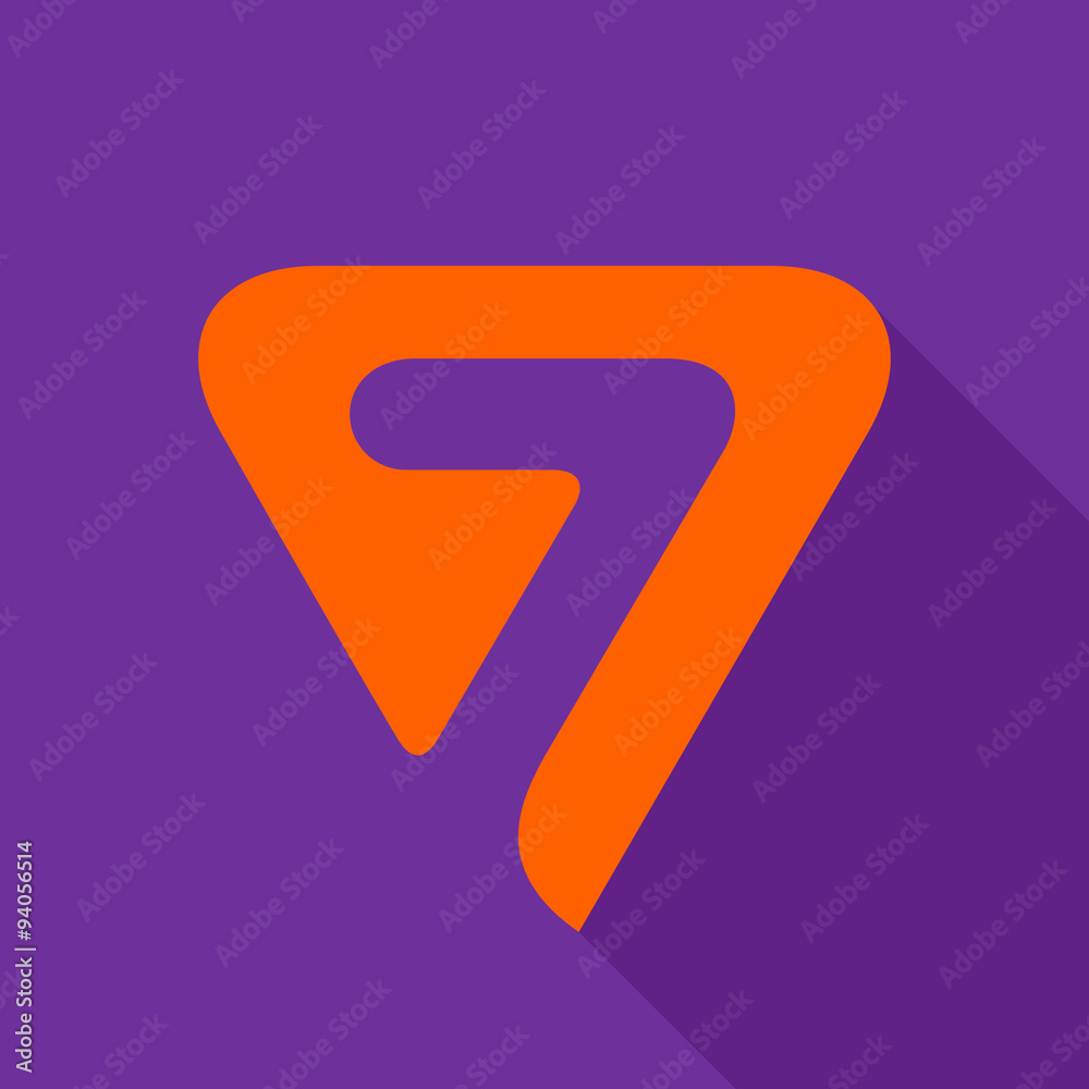 7, Number seven logo, symbol Stock Vector | Adobe Stock
