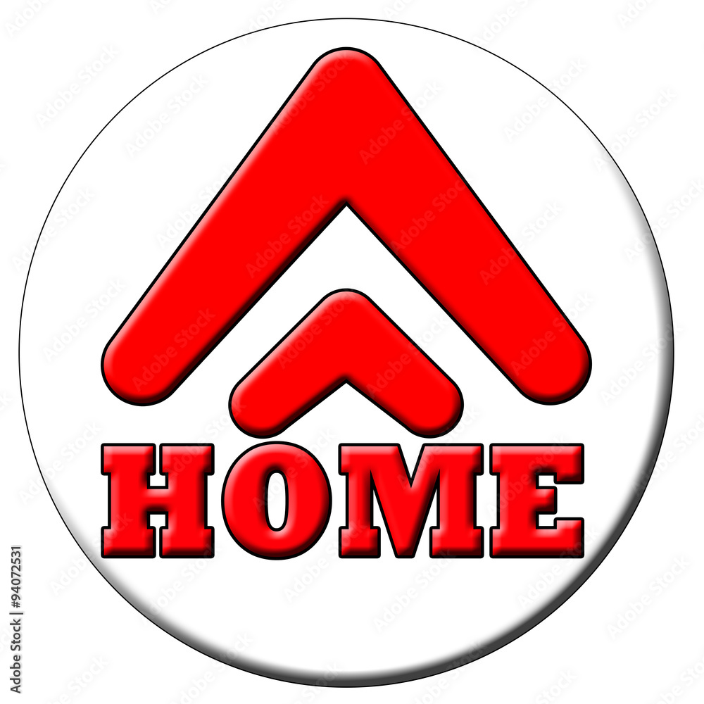 Home Button Sign Stock Illustration | Adobe Stock