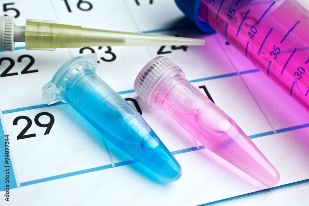 test DNA vials for experiment in the lab / dna tubes samples for PCR ...
