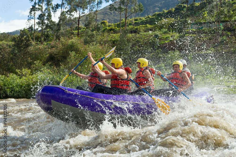 raft ecuador whitewater white water adventure tourist expedition sport ...