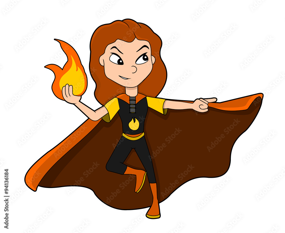 Fire Superhero Girl