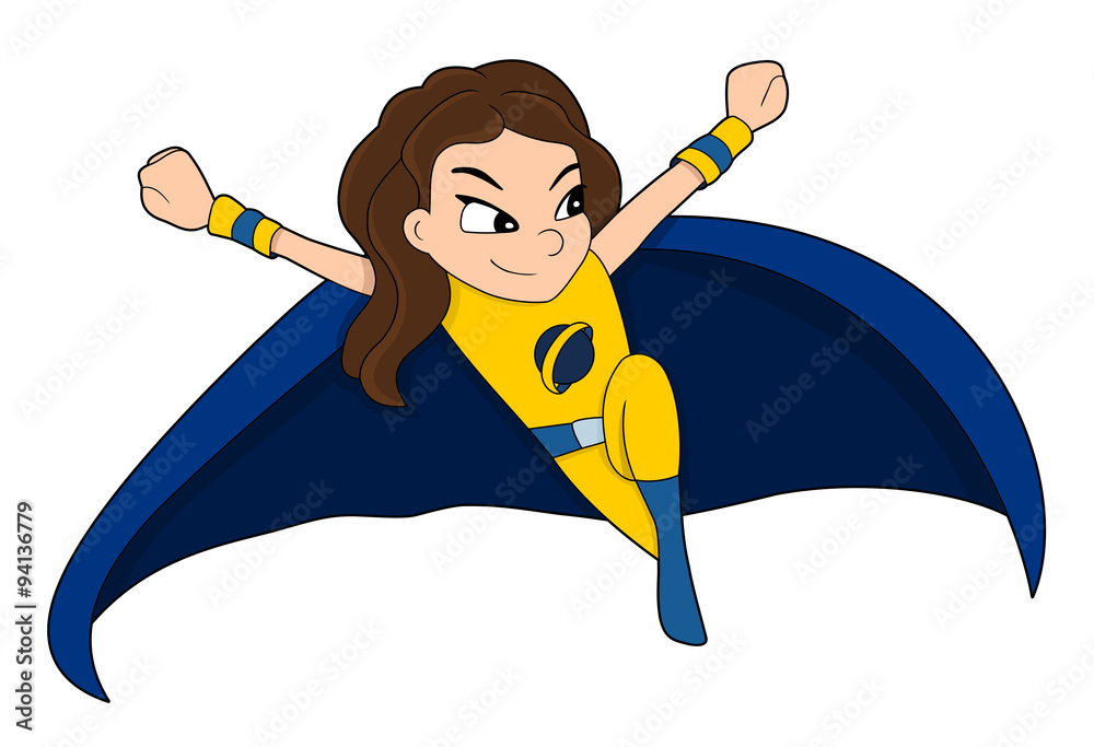 Cute Superhero Flying