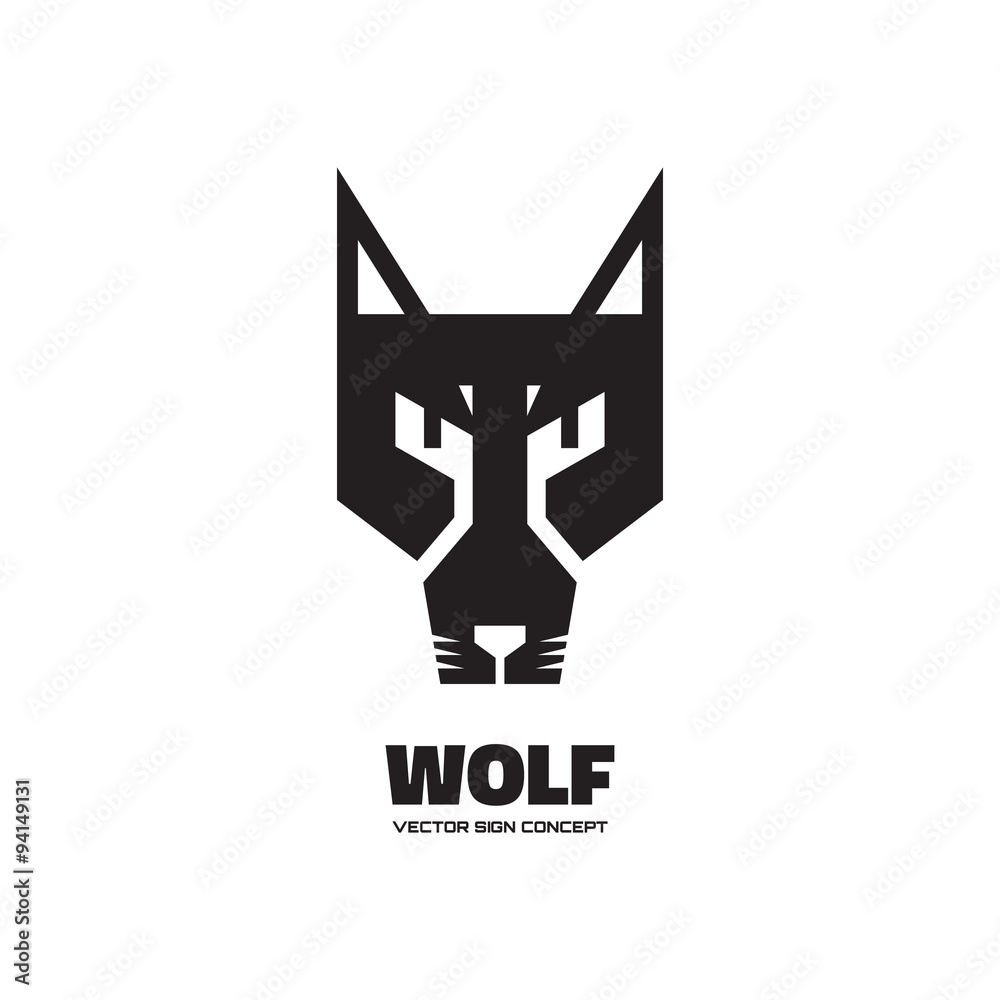 Wolf head - vector logo concept illustration. Dog logo illustration ...