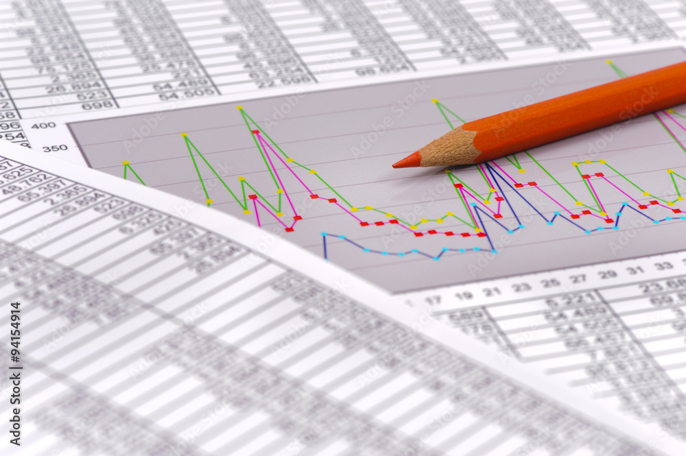 Finanzen, Chart und Börse mit Aktienkurs Stock-Foto | Adobe Stock