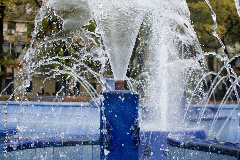 Water splash in a city fountain. Nature background. Stock Photo | Adobe ...