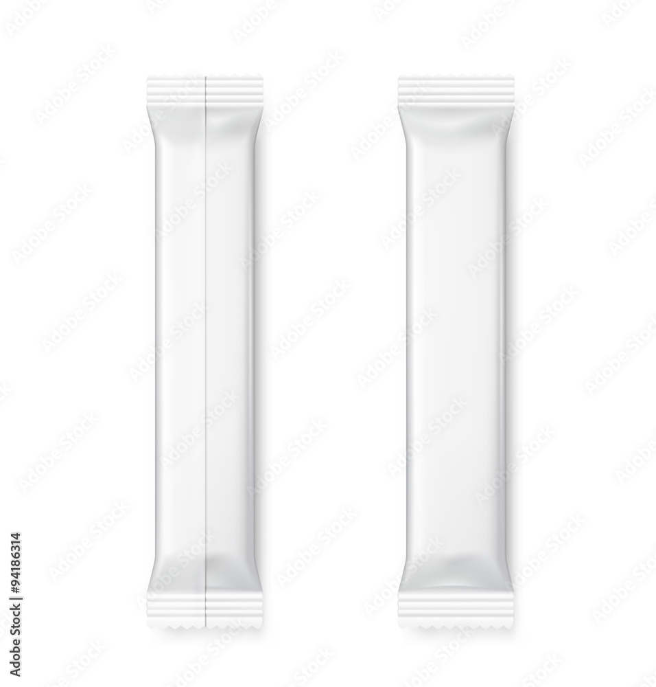 Blank template of stick pack. Vector illustration. Stock Vector | Adobe ...