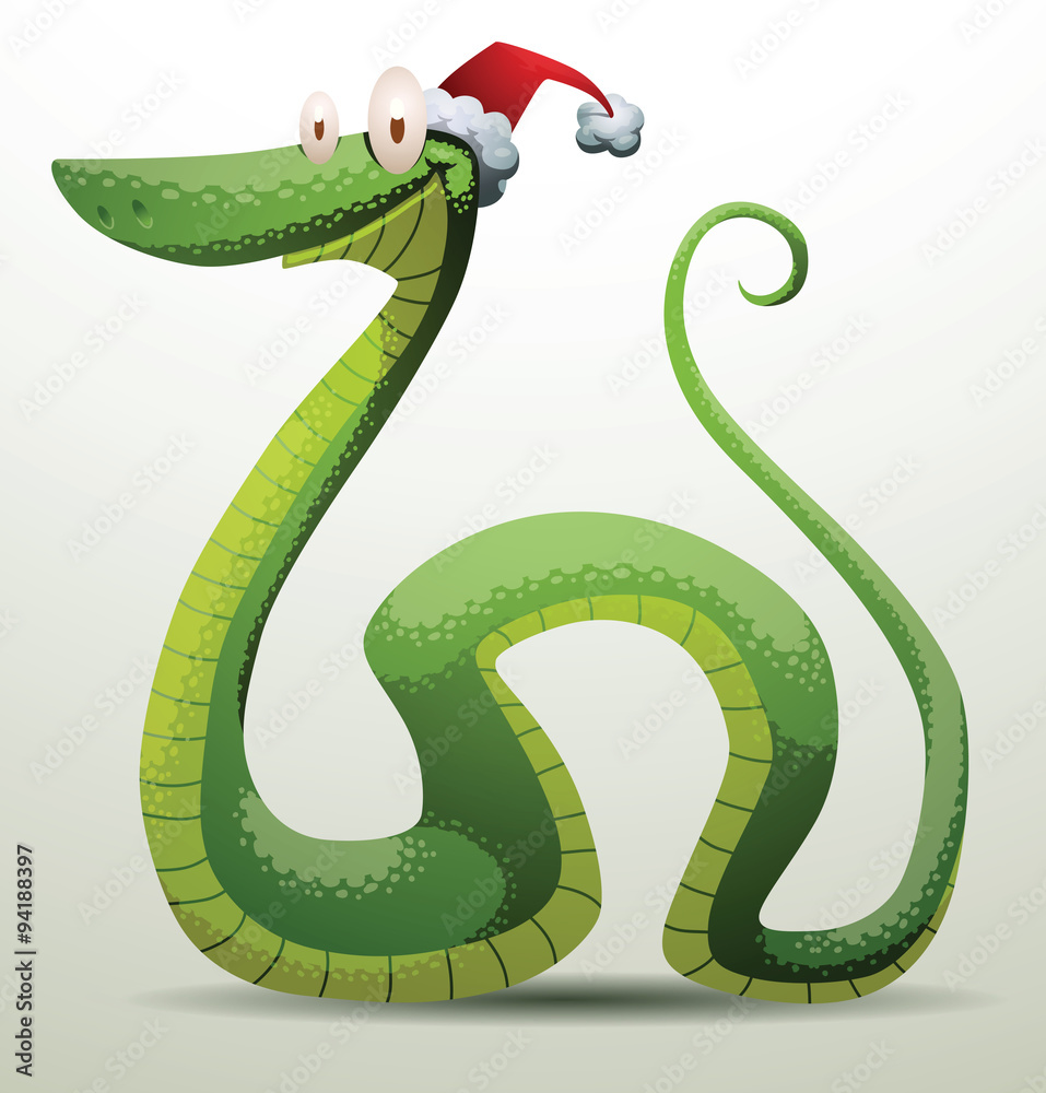 Santa Cartoon Snake