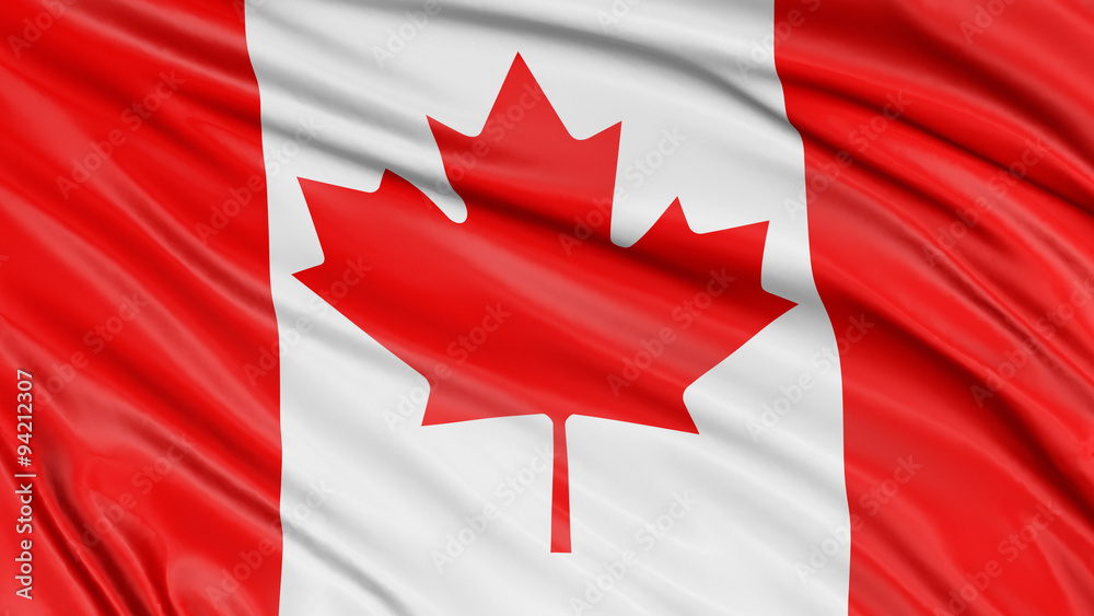 3D Canada Flag Stock Illustration | Adobe Stock