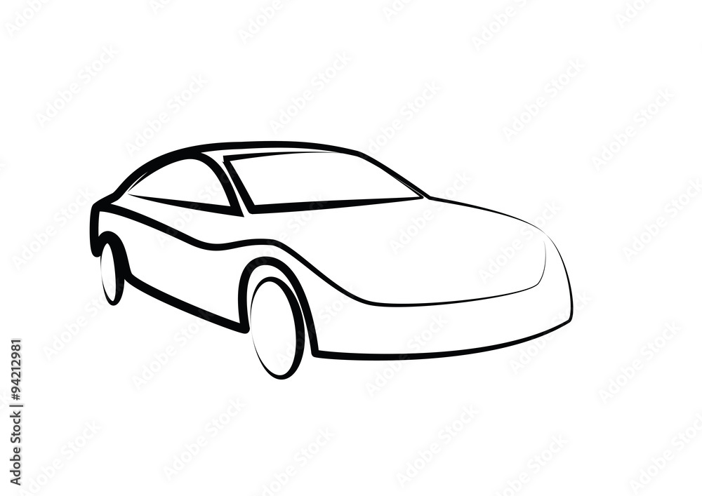 sports car outlines. modern car illustration. car vector image Stock ...