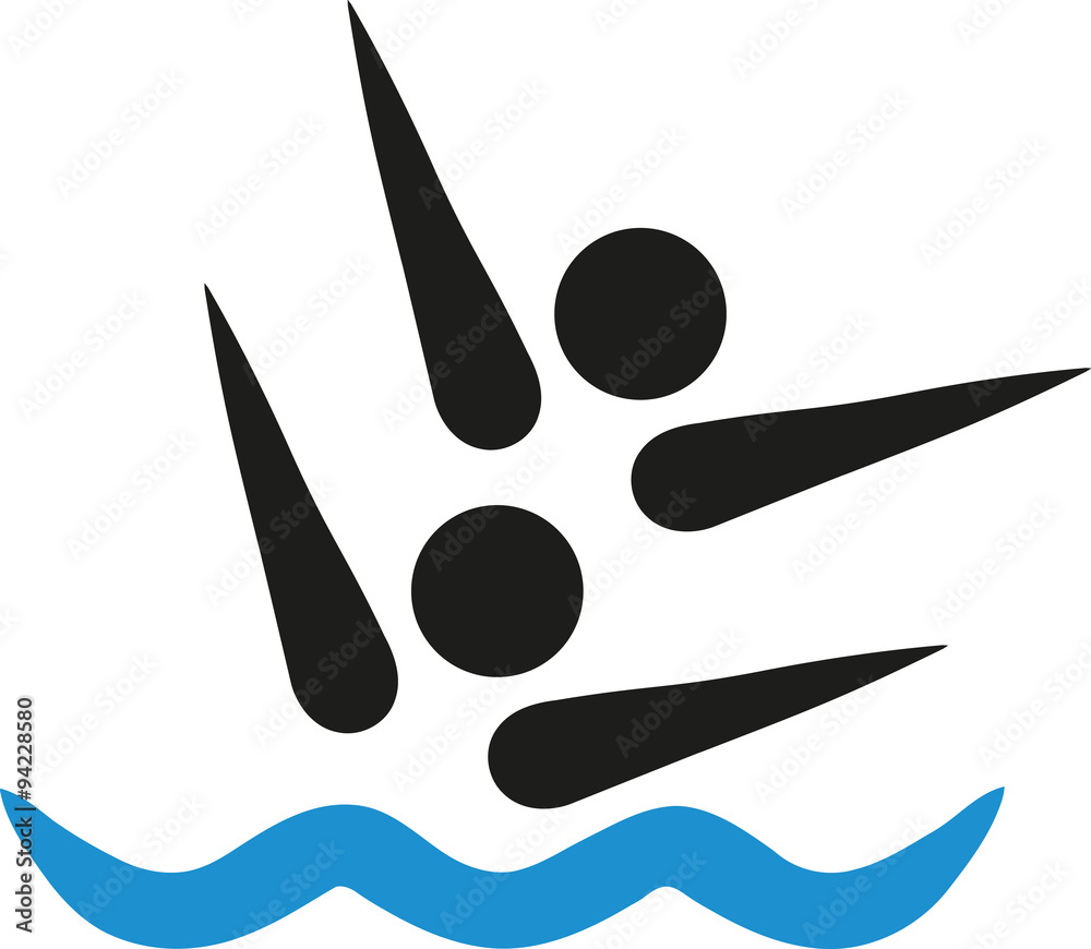 Synchronized swimmer pictogram Stock Vector | Adobe Stock