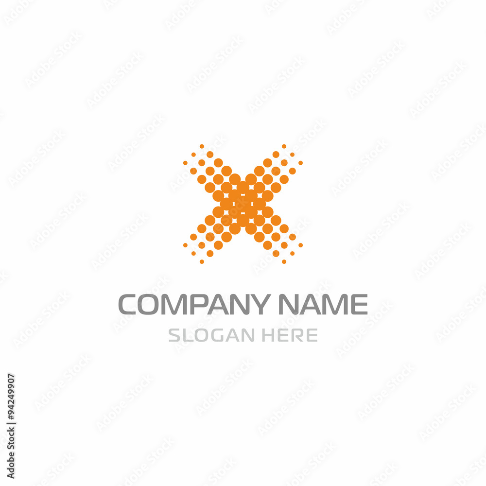 initial X dot cross simple logo icon Stock Vector | Adobe Stock