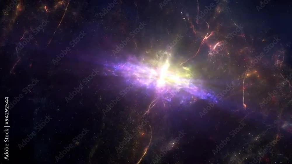Spectacular view of a glowing cosmic pulsar in space consisting of ...
