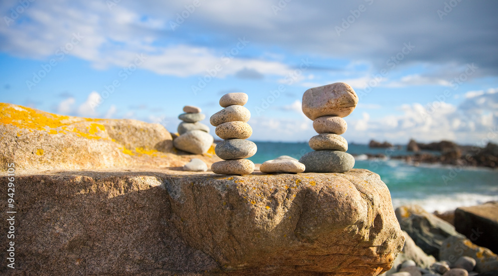 Galets sur la plage en Bretagne Stock Photo | Adobe Stock