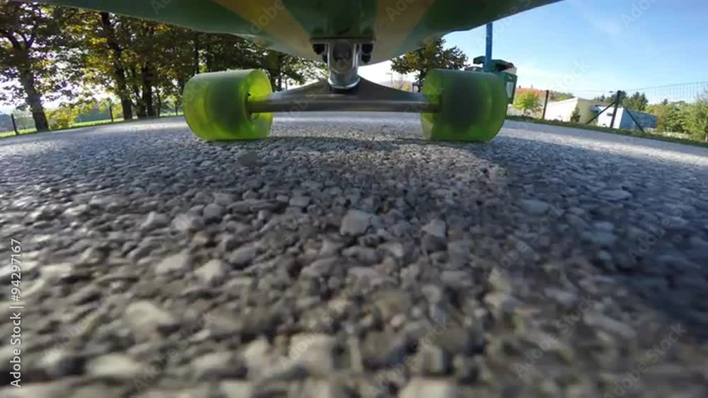Skateboarding base and wheels POV Stock Video | Adobe Stock