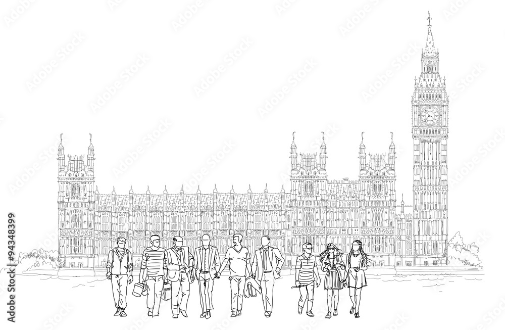 Houses Of Parliament Drawing
