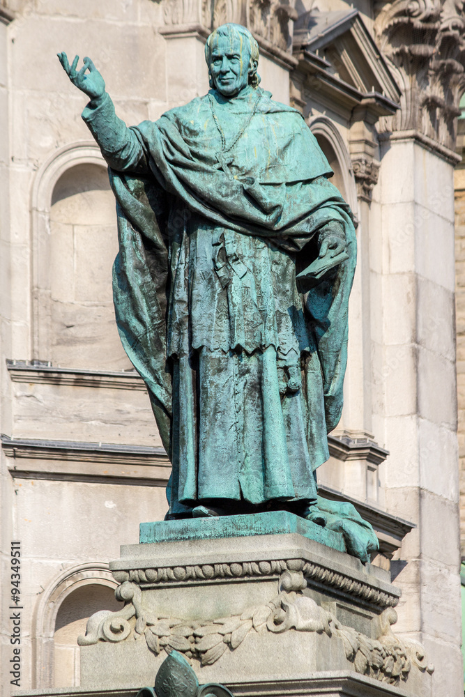 Statue of Ignace Bourget the Bishop of Montreal Cathedral of Marie ...