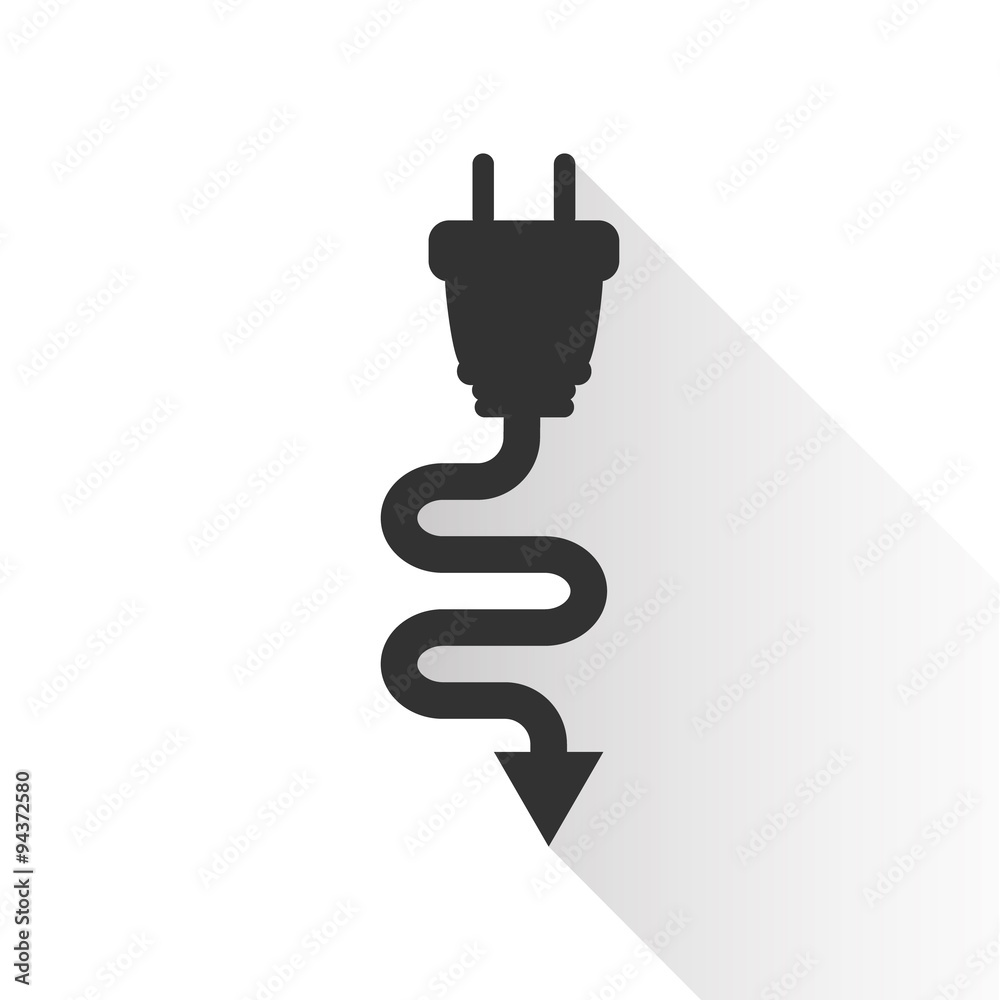 Plug Wire Electricity Connection Flat design Logo Icon Vector ...