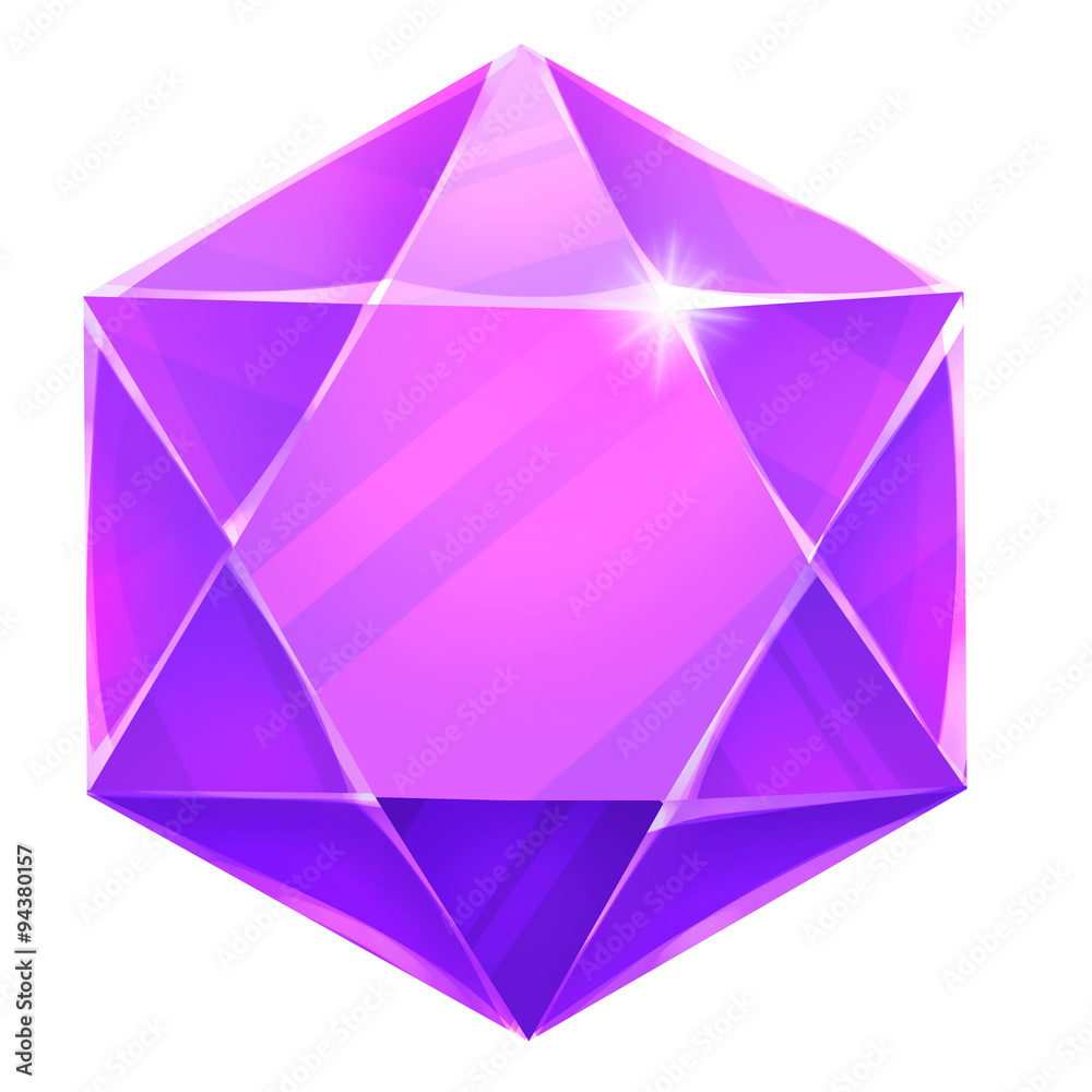 Illustration: The Hexagon Gem. Element Creation. Game Assets. Stock ...