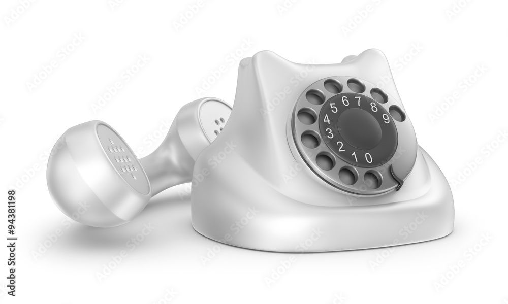 Retro telephone, front view. Isolated. My own design Stock Illustration ...