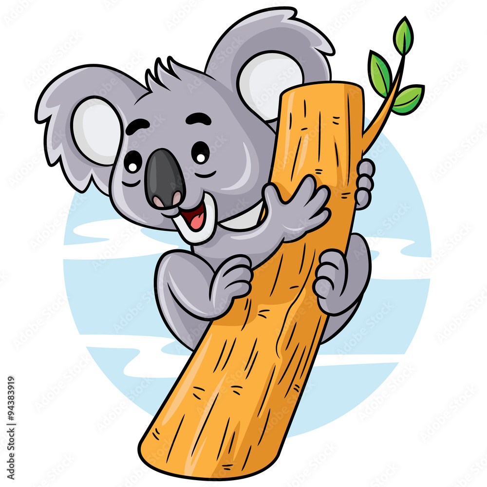 Koala Cartoon Illustration of cute cartoon koala. Stock Vector | Adobe ...
