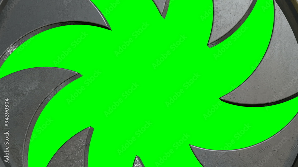 Vidéo Stock A futuristic round mechanical portal with a sphincter type ...