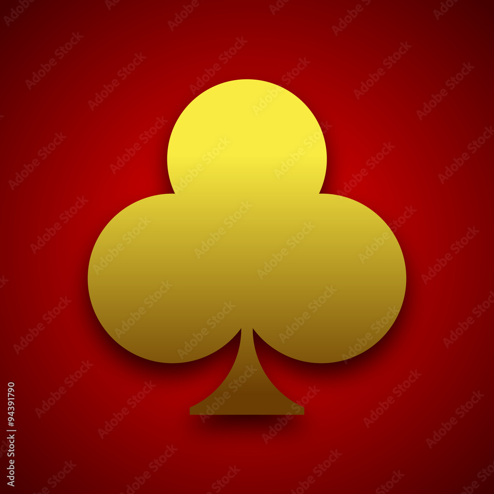 Golden Clubs-Clover Symbol Stock Vector | Adobe Stock