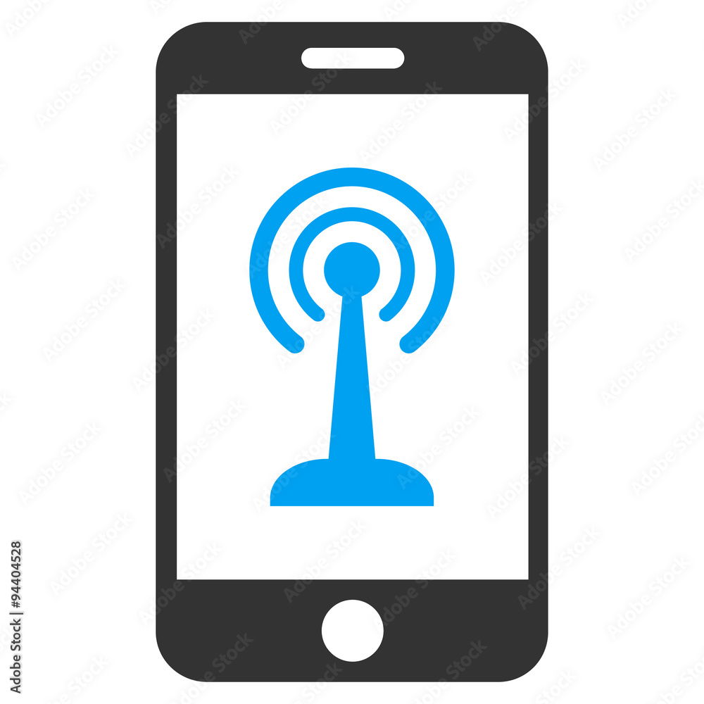 Smartphone Radio Control Flat Icon Stock Vector | Adobe Stock