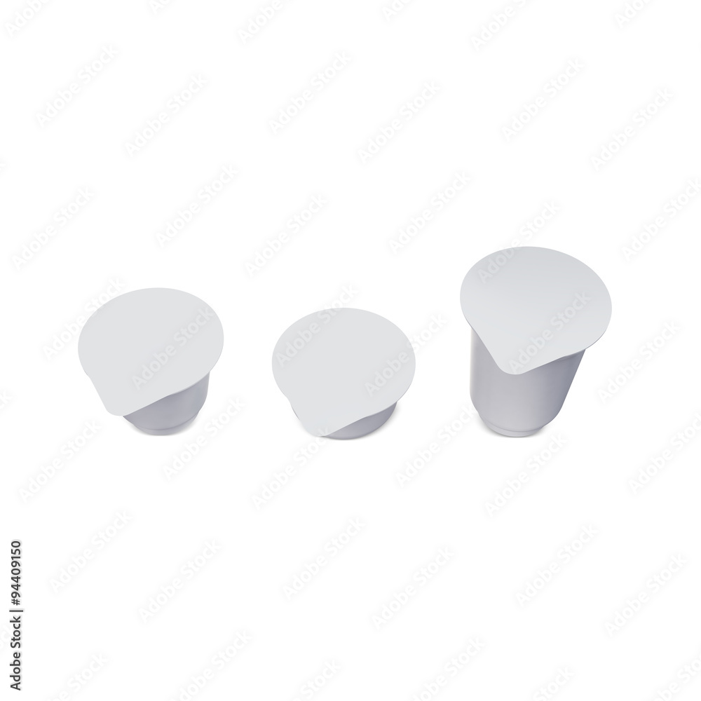 White Blank Container for yogurt Ice Cream, dessert, cheese and cream ...