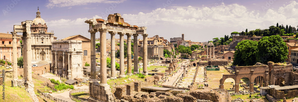 Poster Experience the breathtaking panoramic view of the Roman Forum ...