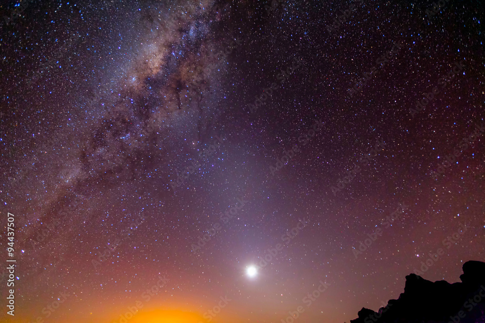 star sky night south background nebula ecuador america milk way shot ...