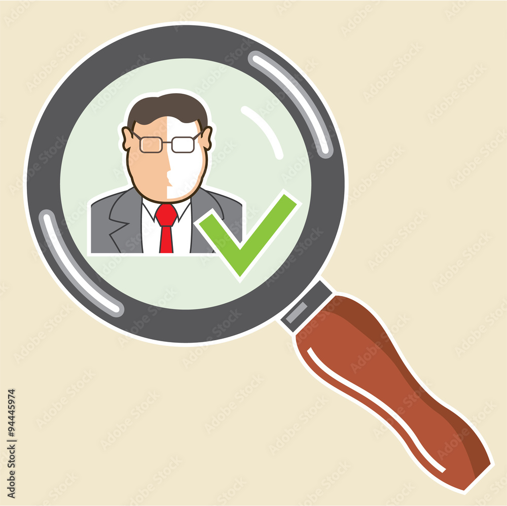Good employee Background check Ok Vector Zoom Stock Vector | Adobe Stock