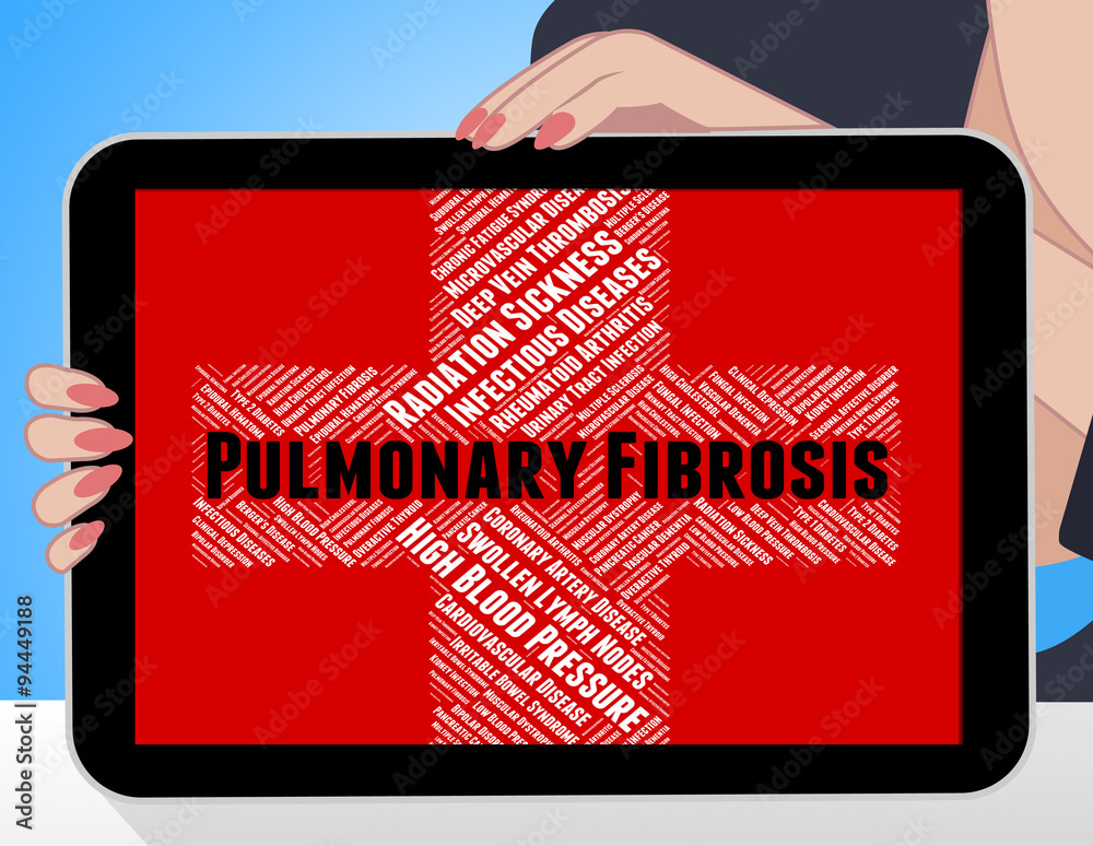 Pulmonary Fibrosis Represents Ill Health And Affliction Stock ...