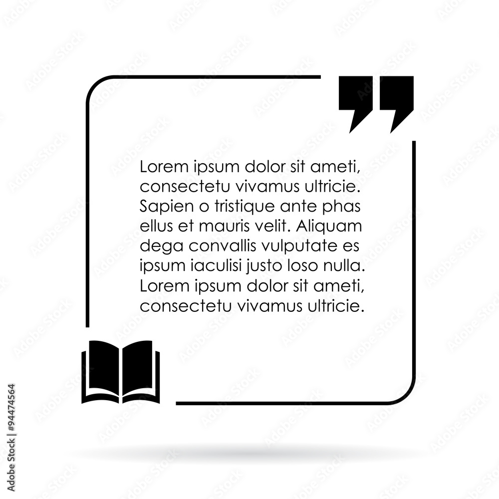 Text quotation box Stock Vector | Adobe Stock